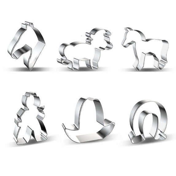 ANXPTIME Cookie Mould Series Horse Cowboy Shape Stainless Steel for ...