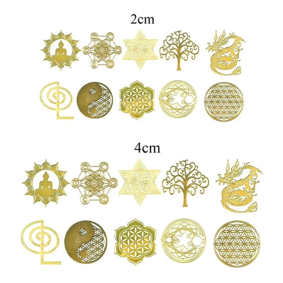 ANXPTIME Copper Orgonite Sticker Supplies Kit Pyramid Epoxy Resin ...