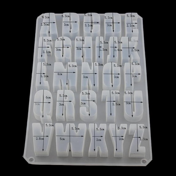 ANXPTIME Creative DIY Crystal Epoxy Mold Lowercase Letter Molds Jewelry ...