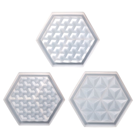 ANXPTIME Crystal Epoxy Gemeotric Storage Tray Molds Fruit Storage Plate ...
