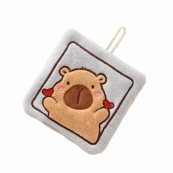 ANXPTIME Cute Capybara Polyester Hand Towel Super Absorbent Soft Towel ...