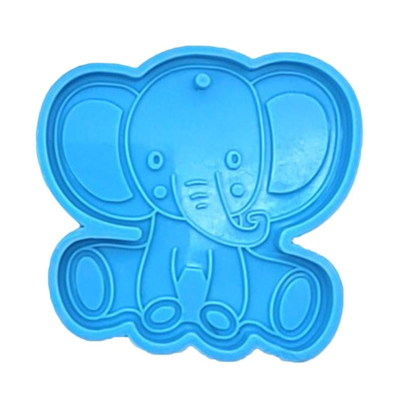 ANXPTIME DIY Shiny Glossy Elephant Pig Bear Keychain Mould Resin Epoxy ...