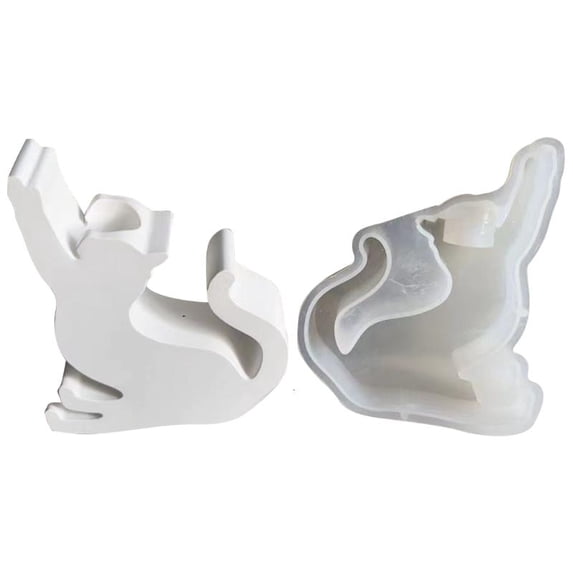 ANXPTIME Decorative Cat Candle Holder Making Silicone Mold for DIY ...