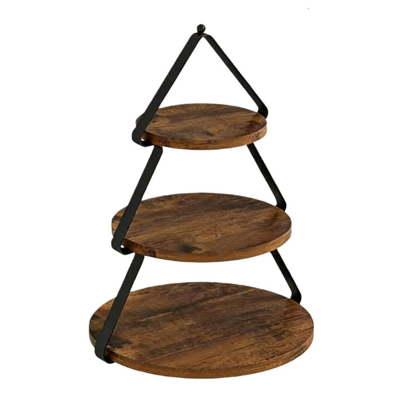 ANXPTIME Easy Carry Dessert Tree Wooden Serving Board For Tea Time ...