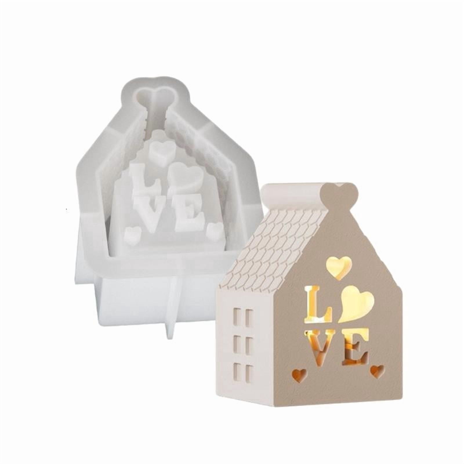 ANXPTIME Easy Release Silicone Mold for Crafting House Candle Holder ...