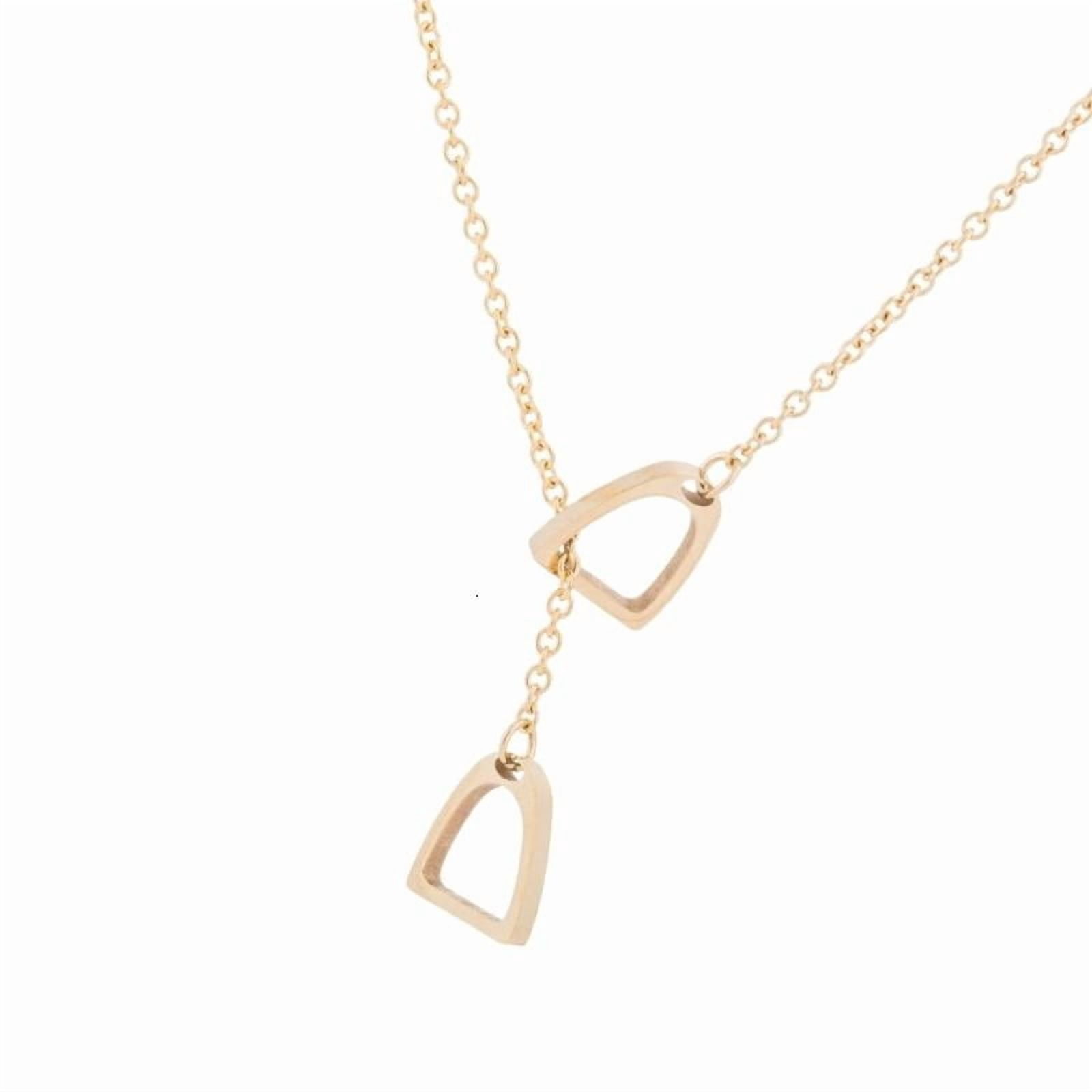 ANXPTIME Fashionable Horse Stirrup Necklace Adjustable Length Necklace ...