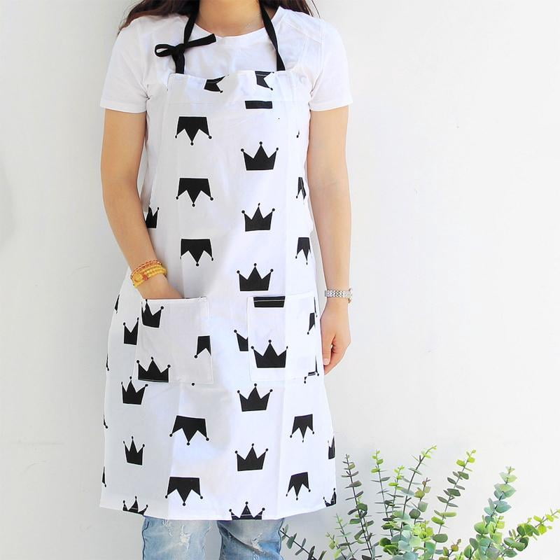 ANXPTIME Full Cotton Kitchen Apron with Pockets Adjustable Cloud ...