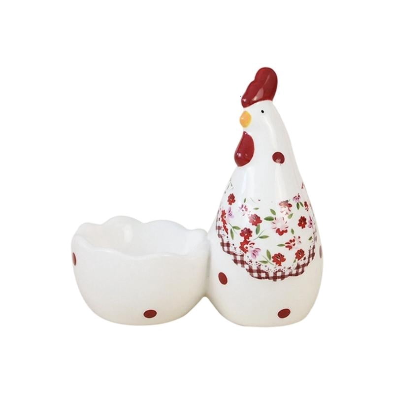 ANXPTIME Handcrafted Ceramic Storage Pot Featuring Cute Hen And Flower ...