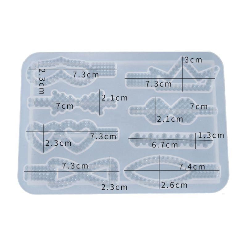 ANXPTIME Handmade Crystal Epoxy Resin Mold Hair Clips Barrettes Casting ...