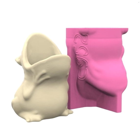 ANXPTIME Handmade Flower Pots Silicone Mould Frogs Shape for Concrete ...