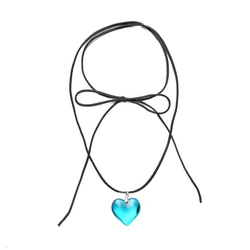 ANXPTIME Ins Wind Gothic Necklace Elegant Heart Pendant Neck Chain ...