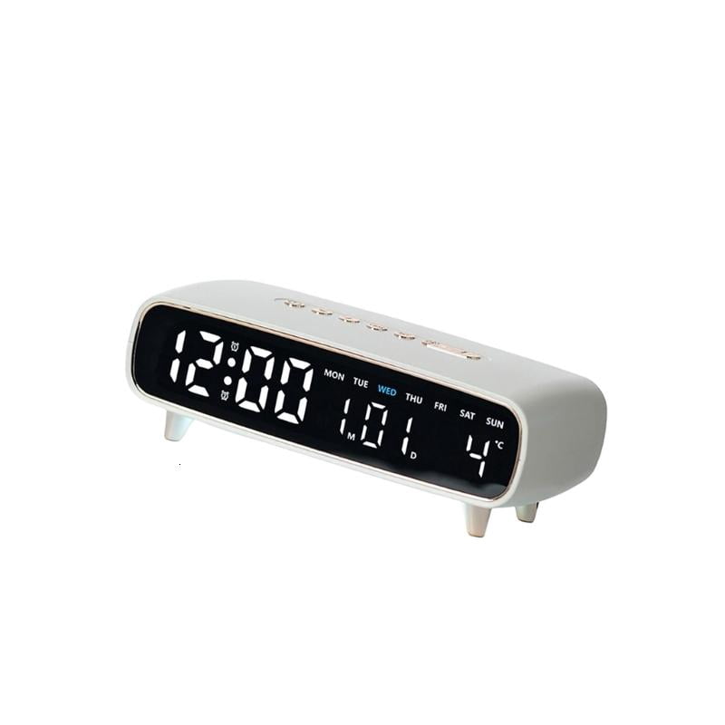 ANXPTIME LED Clock With Builts In Temperature Sensors And Gentle ...