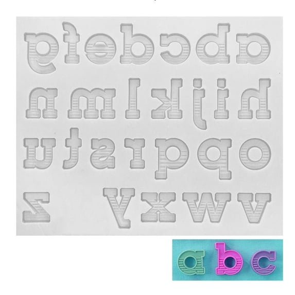 ANXPTIME Letter Keychain Mold Necklace Pendant Silicone Mold with Hole ...