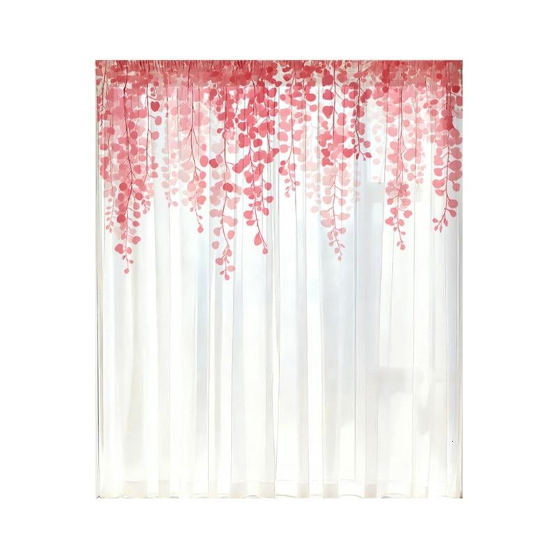 ANXPTIME Light Diffusing Sheer Window Curtain With Rod Pocket Polyester ...