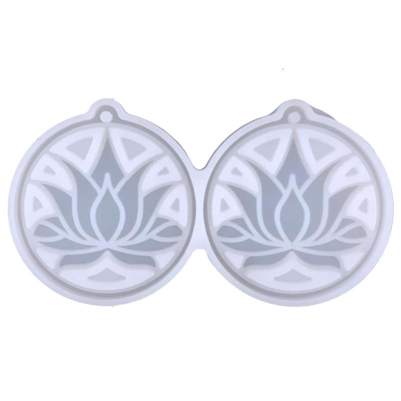 ANXPTIME Lotus Shape Keychains Mold DIY Epoxy Craft Necklace Earrings ...