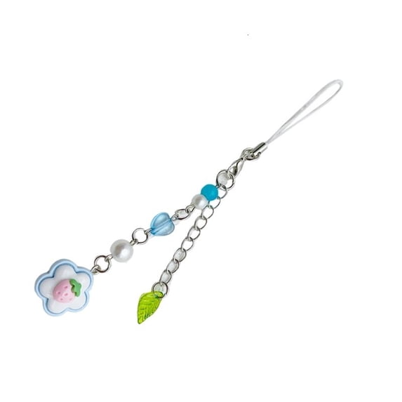 ANXPTIME Lovely Acrylic Beaded Phone Chain Heart for Women Ladies ...