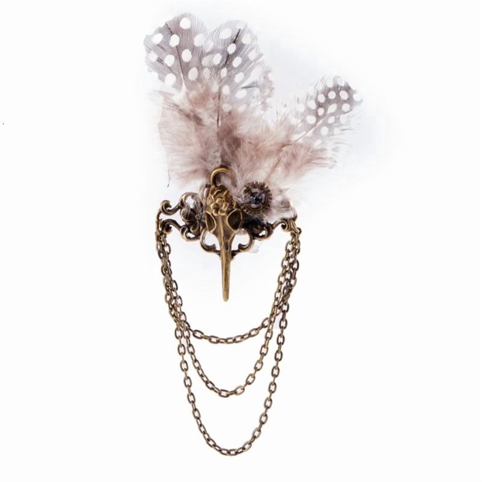 ANXPTIME Metallic Dangle Chain Brooch Chest Pin Female Costume Brooch ...