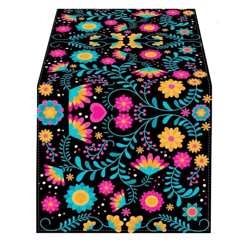 ANXPTIME Mexico Table Runner Kitchen Dinning Table Decor Tablecloth ...