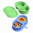 ANXPTIME Microwave Safe Silicone Duals Chamber Sauce Dish For Home And ...