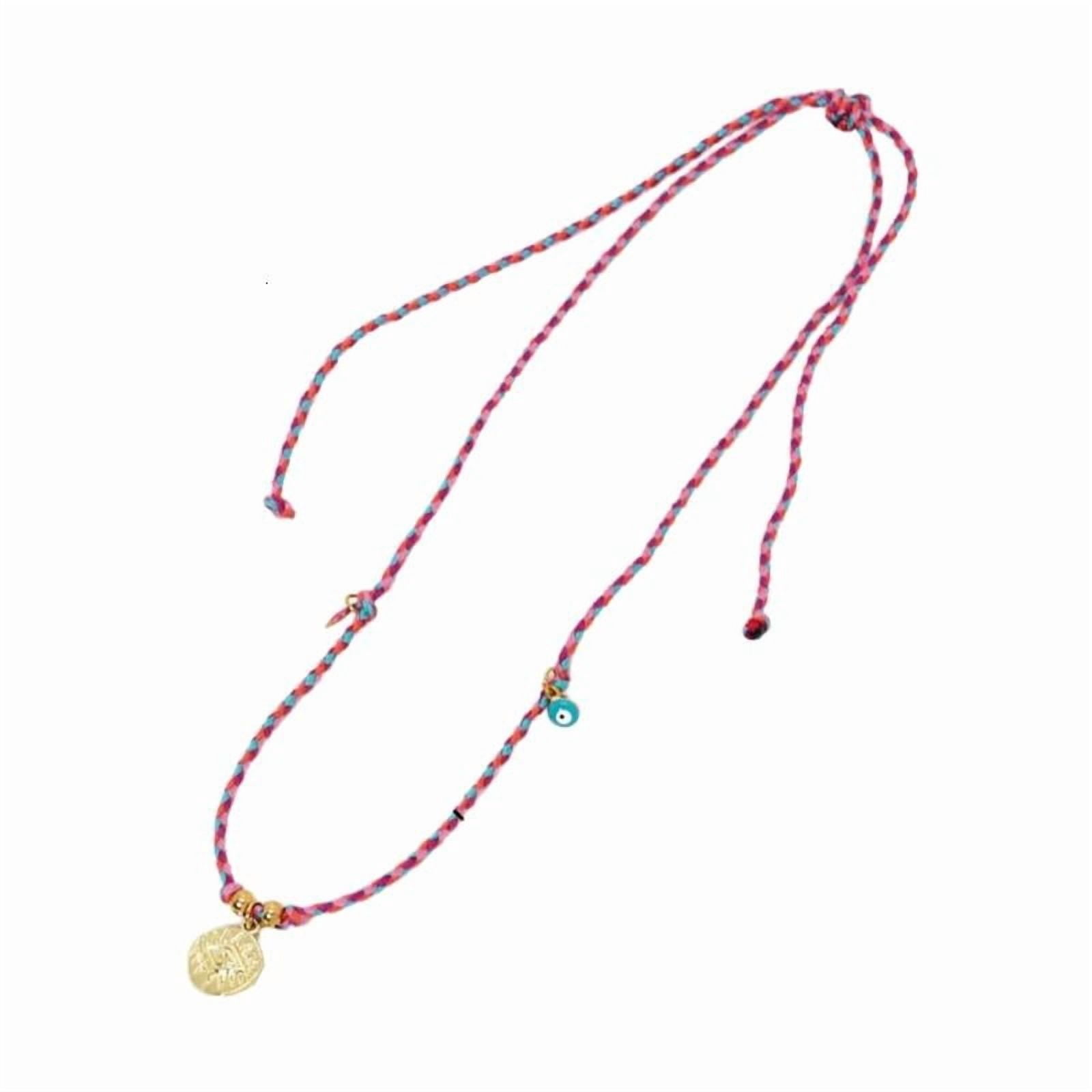ANXPTIME Modern Cotton Rope Necklace Highlighting Pepper Eye Charm for ...