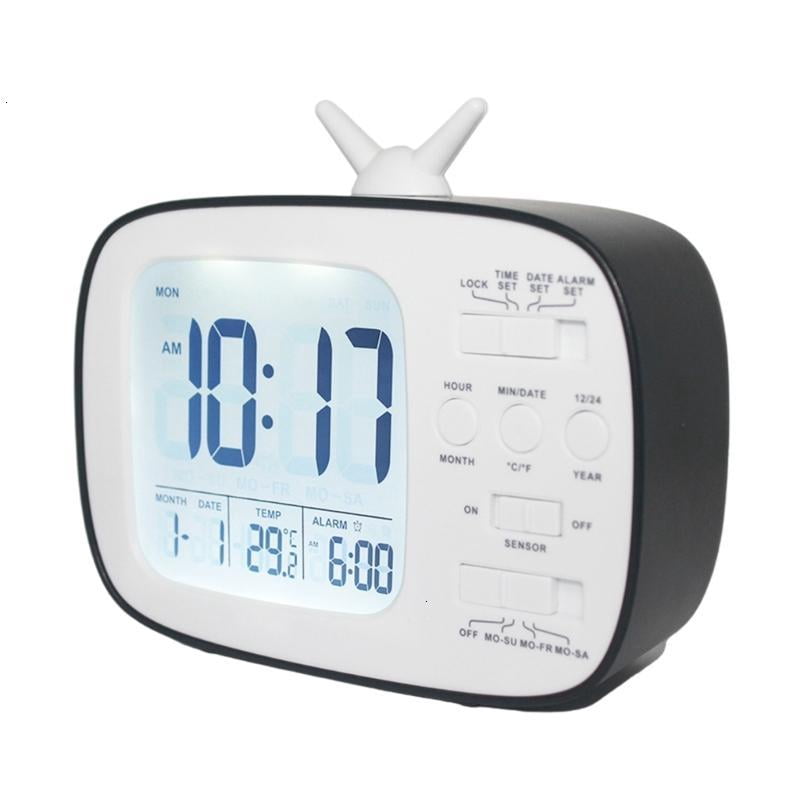 ANXPTIME Modern Digital Bedsides Alarm Clock with Calendar Digital ...