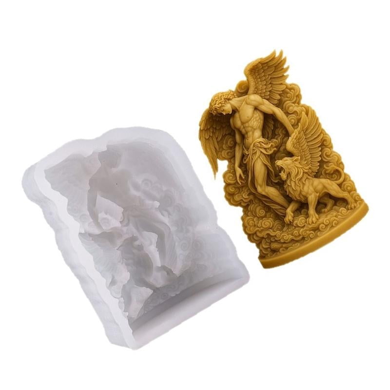 ANXPTIME Mythical Angel Carving Silicone Molds For Handmade Candle Soap ...