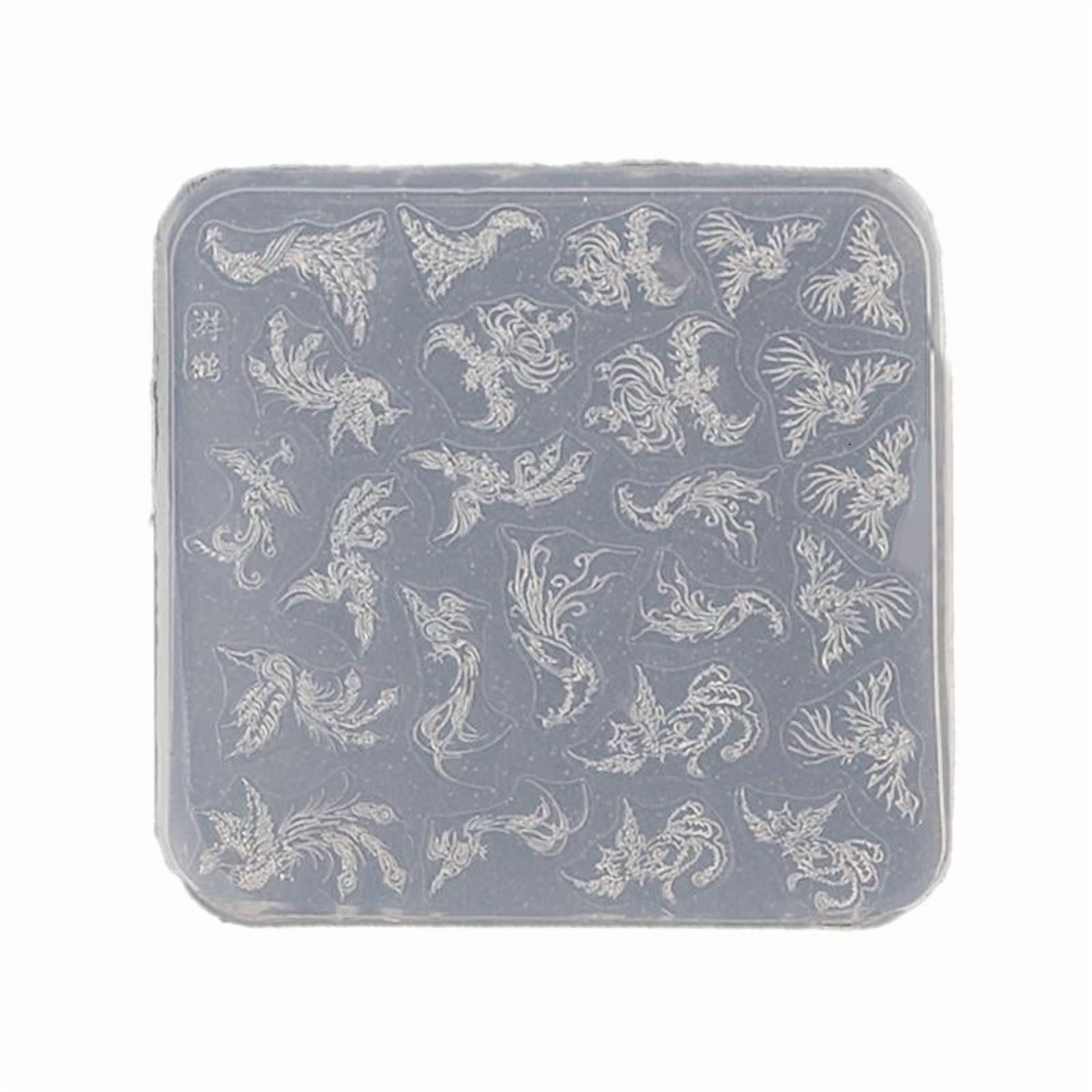 ANXPTIME Nail Decoration Silicone Mold 3D Carving Template for Embossed ...