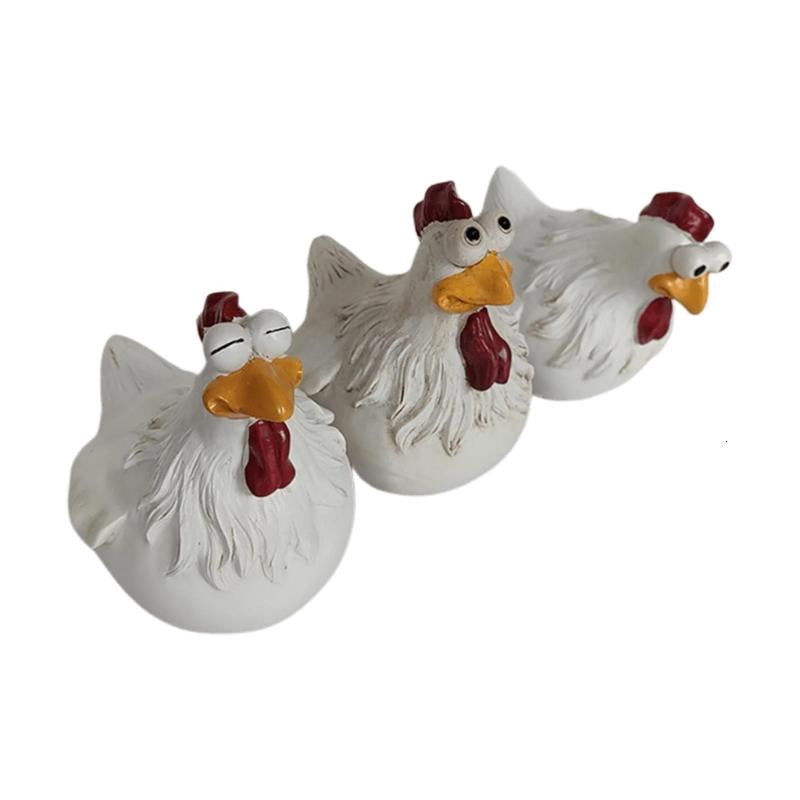 ANXPTIME Outdoor Real Statue Lovely Chicken Sculpture Easy To Move for ...