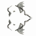 ANXPTIME Personalized Dragon Ear Studs with Removable Designs for ...