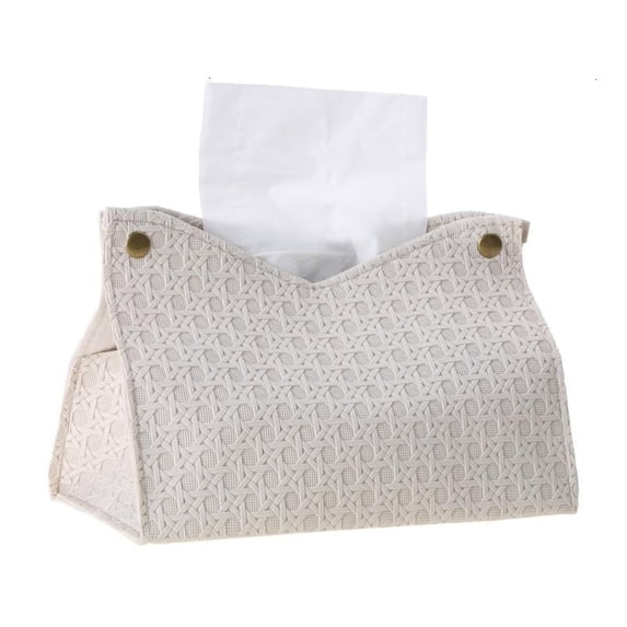 ANXPTIME Rectangle Tissue Box Cover Holder Modern PU Napkin-Holder ...