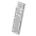 ANXPTIME Retro Mechanical Gaming Keyboard with Media Knob 104Keys Round ...