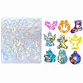 ANXPTIME Silicone Light and Shadow Keychain Moulds Perforable Earrings ...