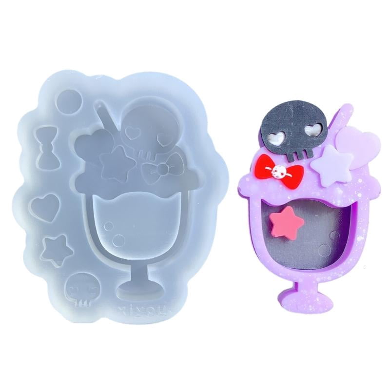 ANXPTIME Silicone Mold Resin Shaker Mold for Pendant Jewelry Keychain ...