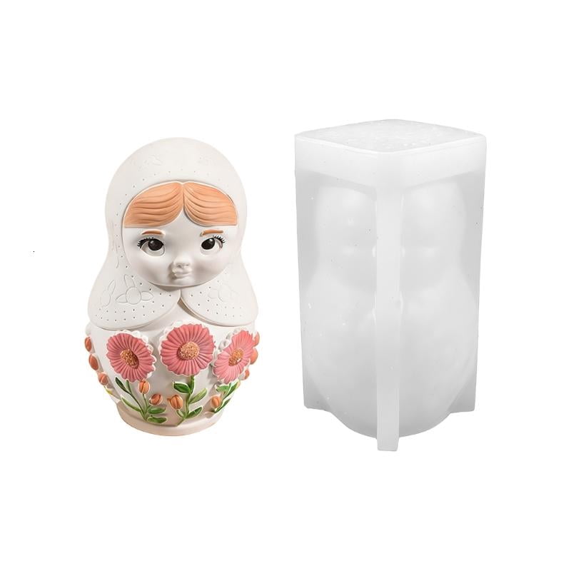 ANXPTIME Silicone Russian Nesting Doll Mould For Home Aromatherapys ...