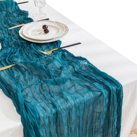 ANXPTIME Sophisticated Pleated Table Cloth Table Runner for Formal ...