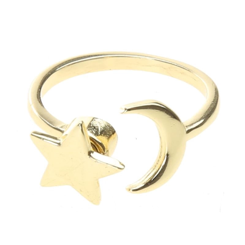 ANXPTIME Star Moon Rotating Ring Female Jewelry Fashion Creative ...