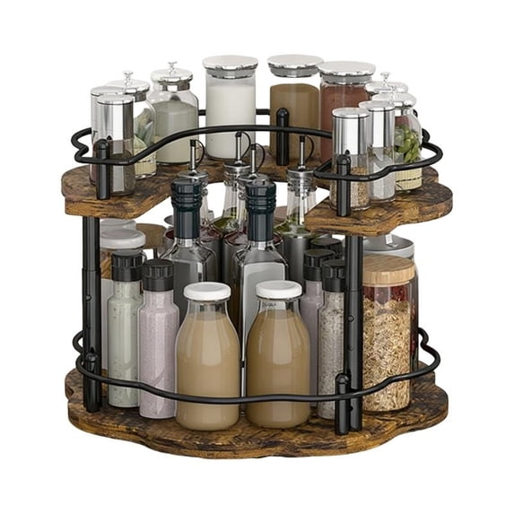 ANXPTIME Sturdy 3 Level Cabinet Shelf With Metal Bars For Spices And ...