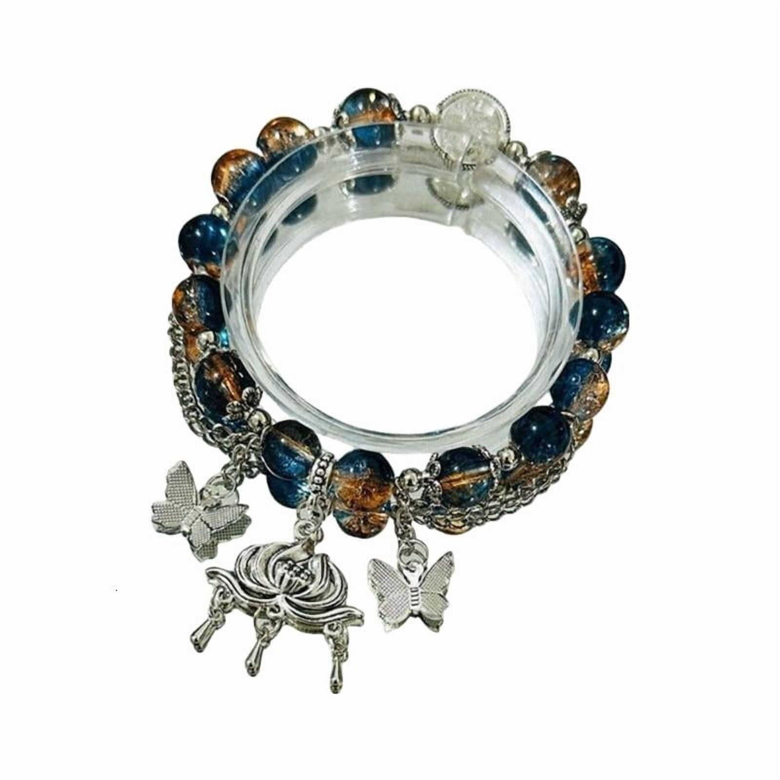 ANXPTIME Stylish Glass Bead Bracelet Elegant Wrist Chain For Fashion ...