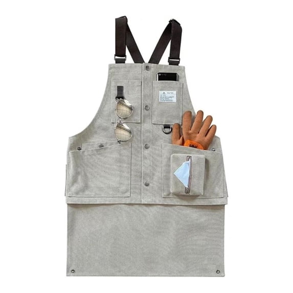 ANXPTIME Thickened Canvas Tool Apron With Adjustable Strap For ...