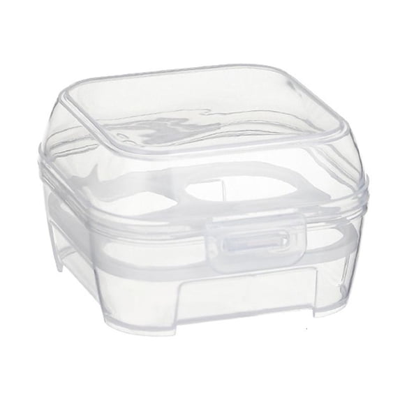 ANXPTIME Transparent 4 Grids Travel Beauty Powder Puff Storage Box ...