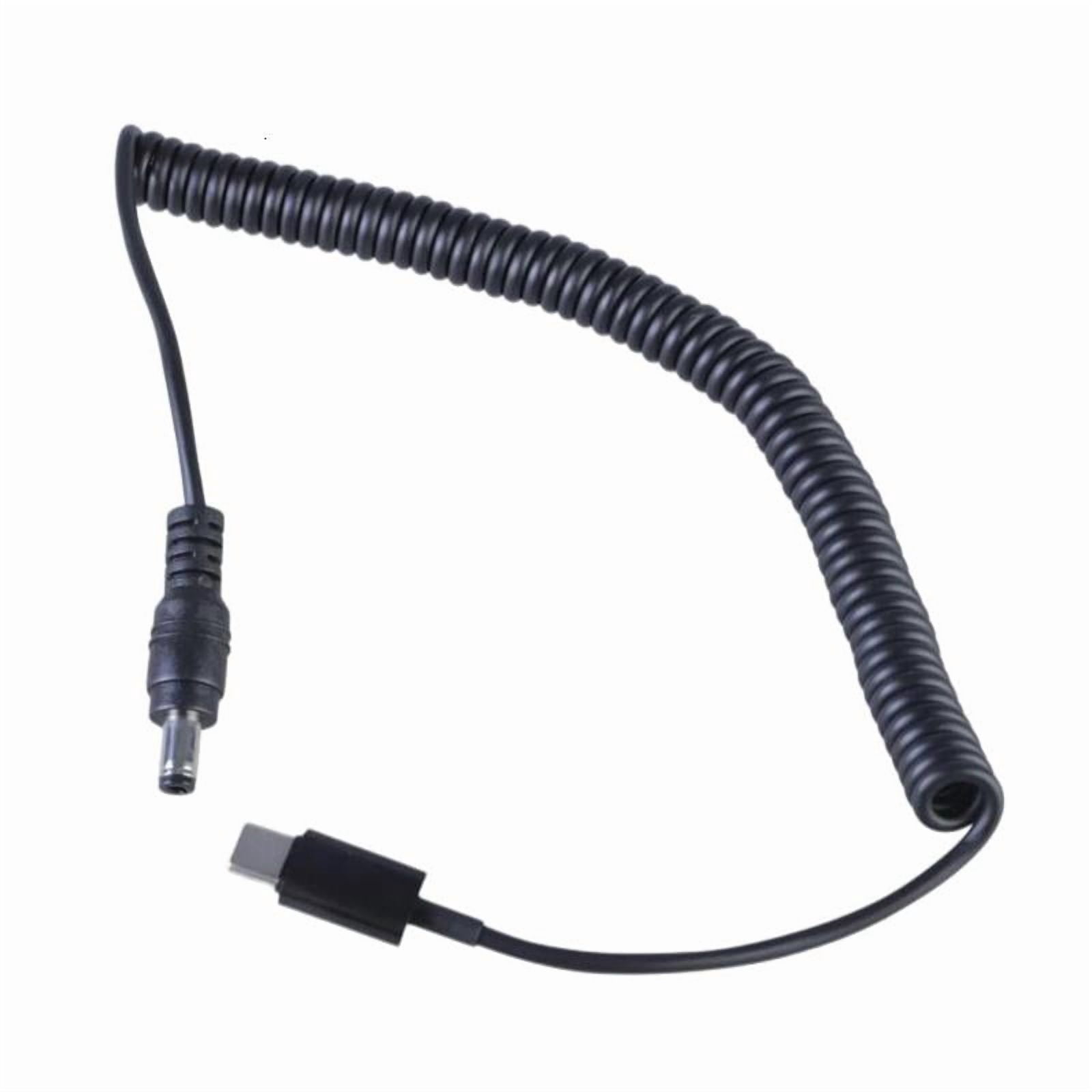 ANXPTIME Type C to 5.5x2.5mm Power Cord Spring Coiled Charging Cable ...