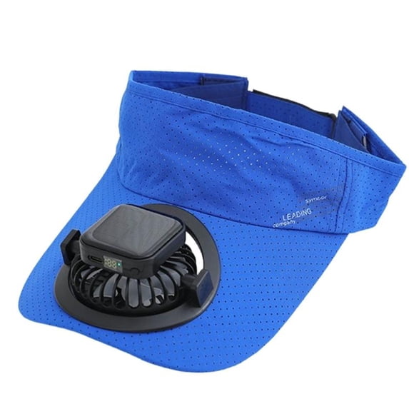 ANXPTIME USB Rechargeable Cooling Fan Hat Solar Powered Adjustable Wind ...