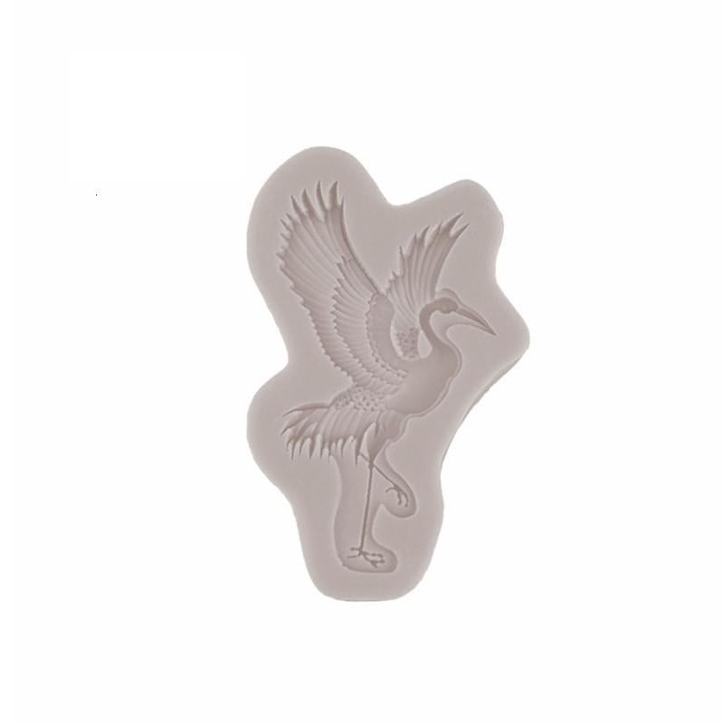 ANXPTIME White Crane- Silicone Mold Fondant Chocolate Mould DIY Clay ...
