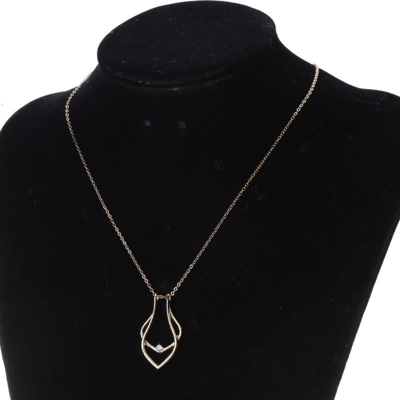 ANXPTIME Women Girlfriend Ring Keeper Necklace Geometric Pendant for ...