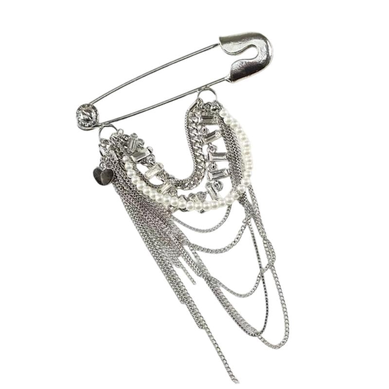 ANXPTIME Women Stylish Alloy Brooch Distinctive Badge Tassels Brooch ...
