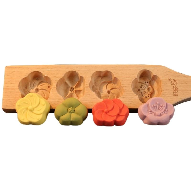 ANXPTIME Wood Material Mooncake Moulds Mooncake Stamps Baking Mooncake ...