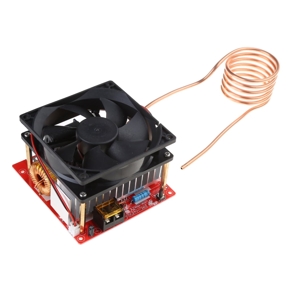ANXPTME 1000W ZVS Induction Heating Plate Board Kit Heater Cooker Coil Tube DIY Black And Red ...