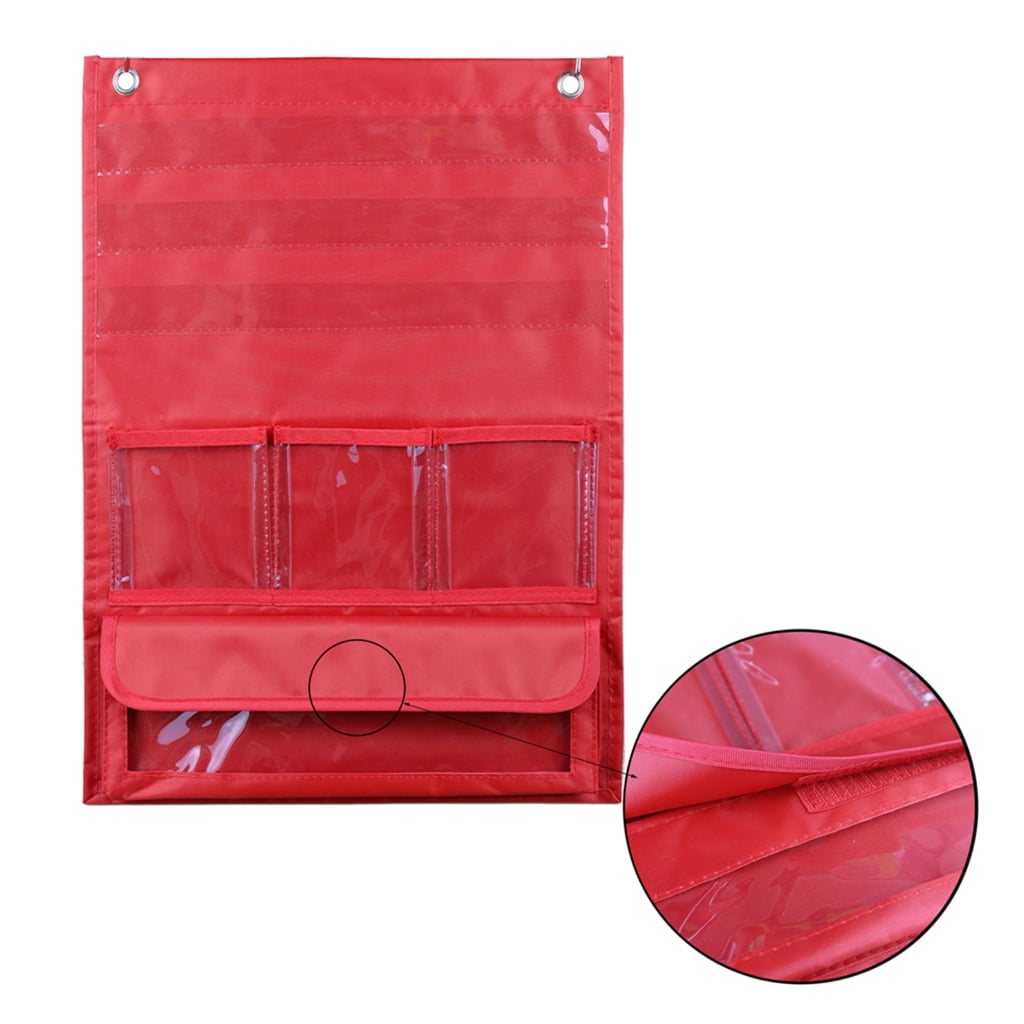 ANXPTME 7 Pockets Place Value Pocket Chart with Straws, 13x18Inch Math ...