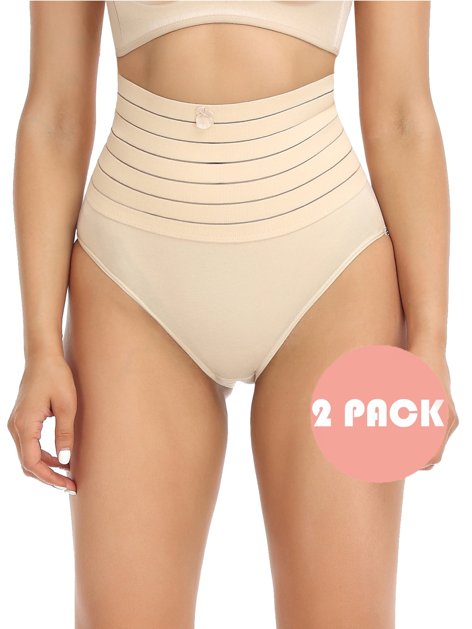 Anyfit Wear 2 Pack High Waisted Body Shaper Panties Shapewear For Women
