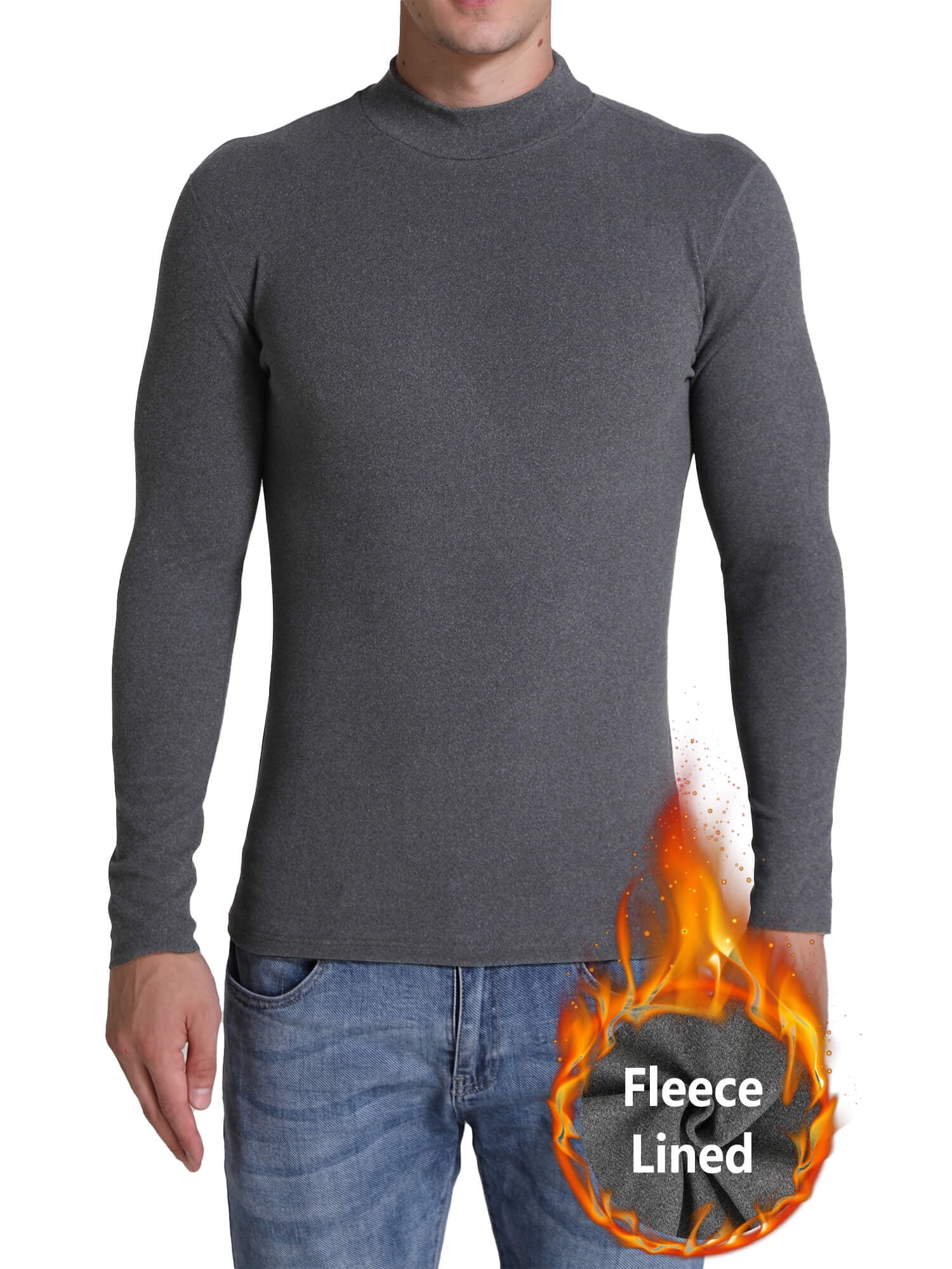 Customer reviews for ANYFIT WEAR Men's Fleece Lined Mock Turtleneck ...